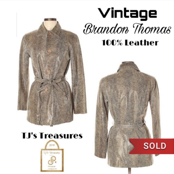Brandon Thomas | Jackets & Coats | Soldvintage Brandon Thomas Leather ...